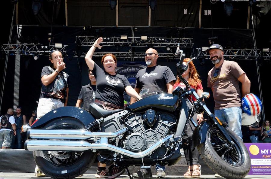 Indian Motorrad Party auf der Faro Motorcycle Rally in Portugal